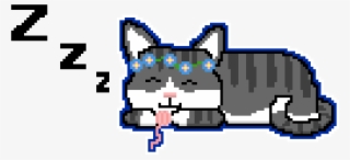 Another Sleeping Cat - Cat Pixel Art - Free Transparent PNG Download ...
