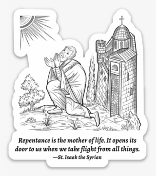 Repentance Die Cut Sticker - Illustration - Free Transparent PNG ...