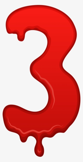 Bloody Number Three Png Clip Art Image - Bloody Number Png - Free ...