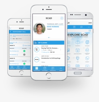Mobile Devices Showing The Scad App - Iphone - Free Transparent PNG ...
