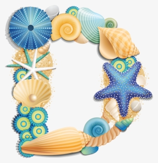 Seashell Alphabet, Blue By Яндекс - Shells Letter Clipart - Free ...