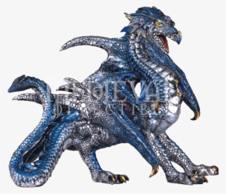 Roaring Blue Dragon Statue - Dragon - Free Transparent PNG Download ...