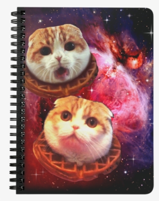 Space Waffles Spiralbound Notebook - Waffles The Cat Merch - Free ...