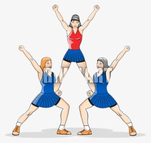 Cheerleading Stunt Free Clipart - Cheerleading - Free Transparent PNG ...