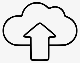 Cloud Arrow Uploading Database Storage Remote Server - Line Art - Free ...