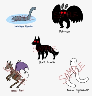 There's A Cryptid Style Sticker Set Out Now Check - Cartoon - Free ...