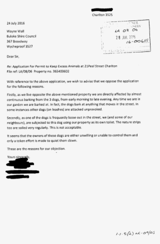 Letter To Council About Dog Barking - Free Transparent PNG Download ...