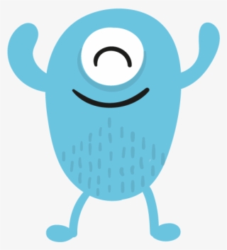 Happy Blue Monster - Illustration - Free Transparent PNG Download - PNGkey