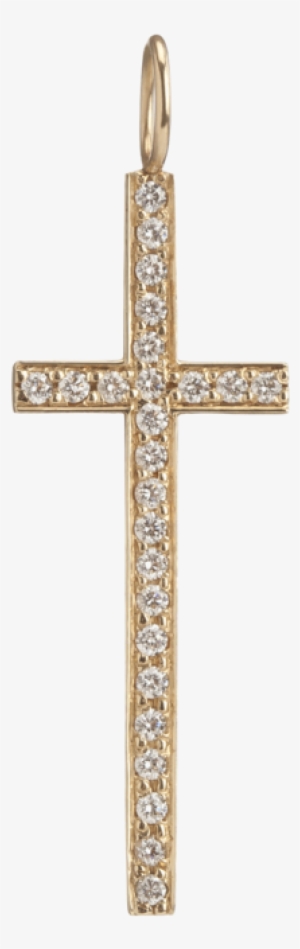 Large Cross With Pave White Diamonds - Cross - Free Transparent PNG ...