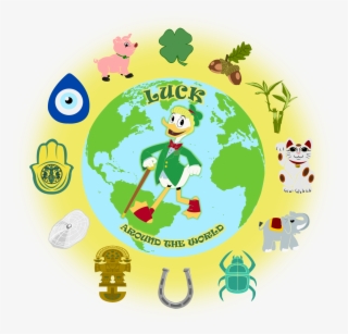 Lucky Charms From Different Countries - World Map - Free Transparent ...