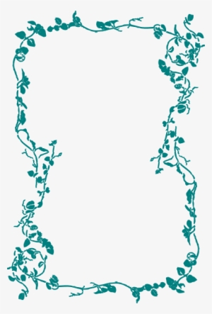 Blue Flower Border Svg Clip Arts 402 X 594 Px - Free Transparent PNG ...