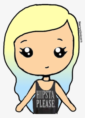 Cute Cartoon Girl Png Hd - Cafepress Hipsta Please T-shirt Tile Coaster ...