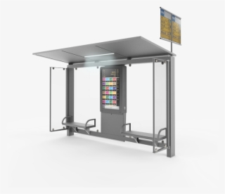 Illustration Of The Three Digital Bus Stop Epaper Display - Inch - Free ...