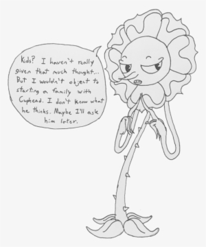 Carnation Line Drawing - Cuphead X Cagney Carnations - Free Transparent ...