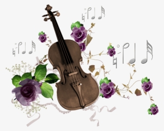 Guitar Roses Painted Purple Musical Note Instrument - Instrument De ...