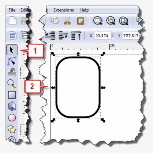 Sharp Corner A Rectangle Steps 1 & - Inkscape - Free Transparent PNG ...