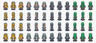 Knight Sprites - Rpg Character Sprite Sheet Png - Free Transparent PNG ...