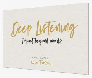 Deep Listening Whitepaper Cover - Calligraphy - Free Transparent PNG ...