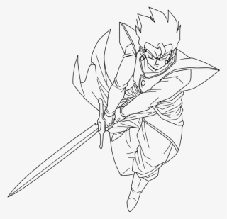 Image Transparent Download Gohan Z Sword Lineart By - Gohan Z Sword ...