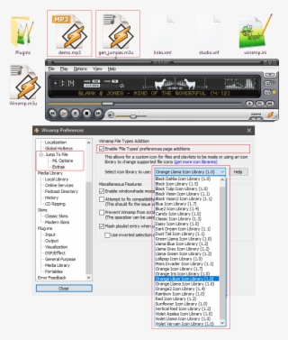 To Change Or Set Default Winamp Icon Library Use Dropdown - Winamp ...