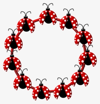 Clipart Frames Ladybug - Red And White Frame Template - Free ...