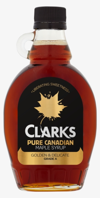 Golden And Delicate Maple Syrup Front - Clarks Syrup - Free Transparent ...