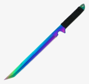 Rainbow Sword - Sword - Free Transparent PNG Download - PNGkey