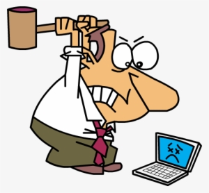 Angry Businessman Cartoon Computer - Computer Mad Cartoon - Free ...