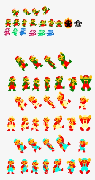 Mario Sprite Sheet - Free Transparent PNG Download - PNGkey