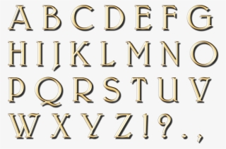 Alphabet Png - Gold Alphabet Transparent Background - Free Transparent ...