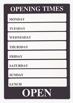 Opening Times Hanging Sign - Opening Hours Png - Free Transparent PNG ...