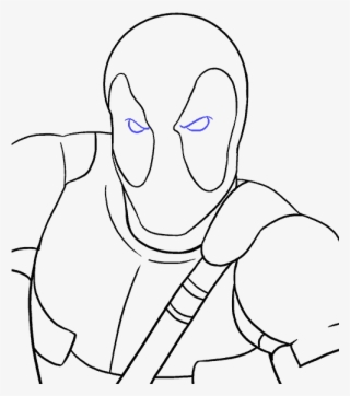 How To Draw Deadpool - Line Art - Free Transparent PNG Download - PNGkey