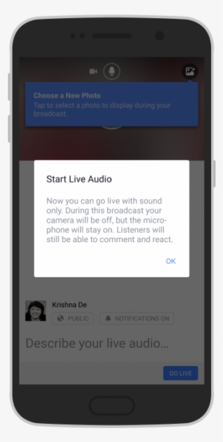 Facebook Live Audio On Android Start A Live Audio Stream - Smartphone ...